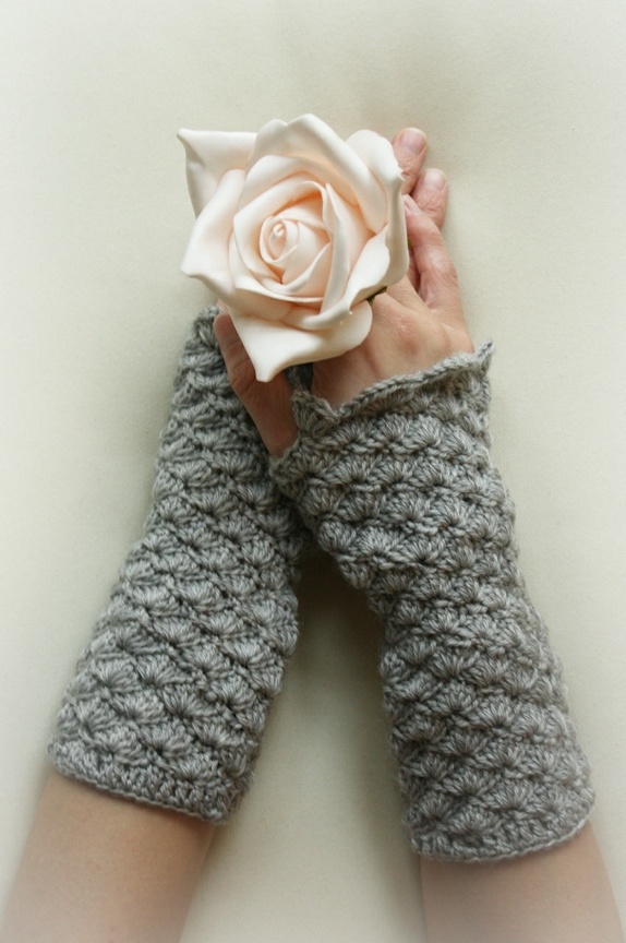 Lys grå pulsvanter - Epla