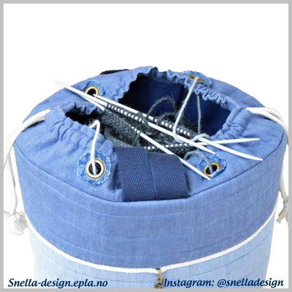 Strikkeveske med trådførende maljer - Epla