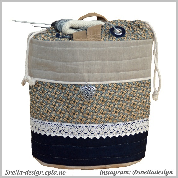 Strikkeveske med trådførende maljer - Epla