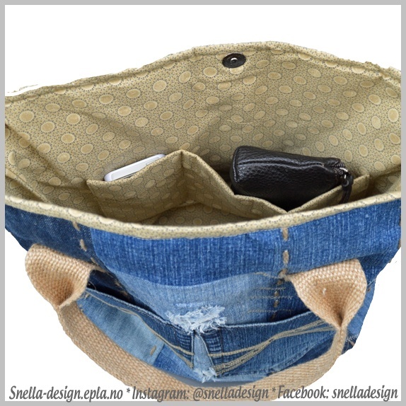 Skulderveske i gjenbrukt dongeri - Epla