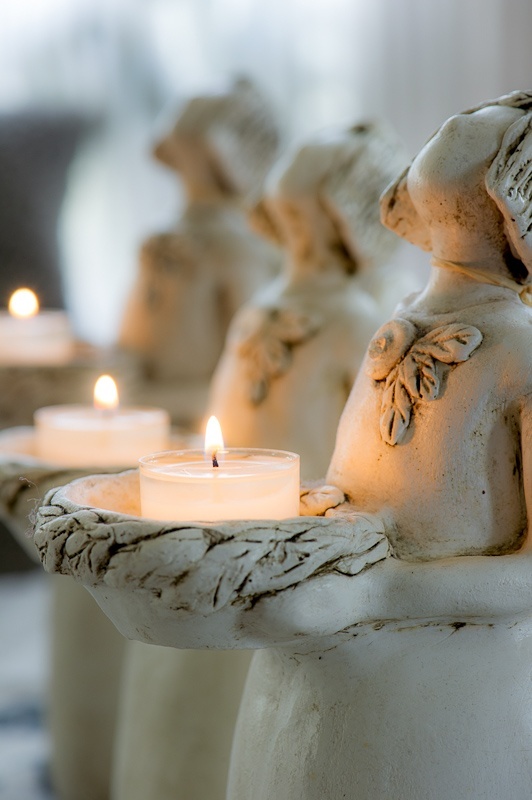 Engel med plass til telys - Epla