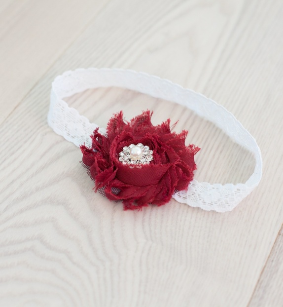 SALG - FØRPRIS 135 ,- Nydelig til Jul - vinrødt hårbånd!! - Epla