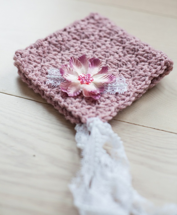 photoprop. strikket nyfødt lue - Epla