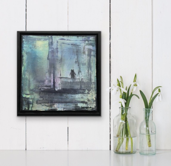 Lite bilde i sort ramme - Epla