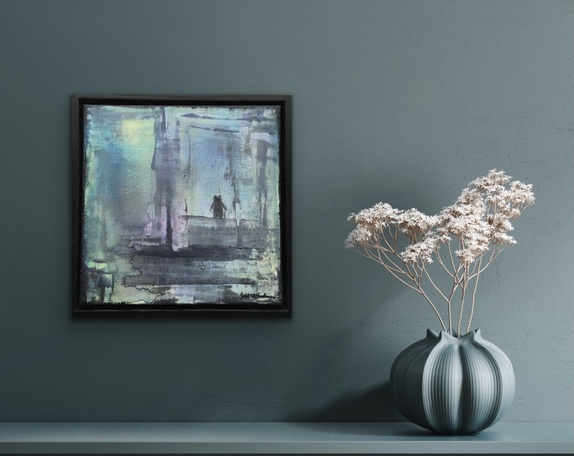 Lite bilde i sort ramme - Epla