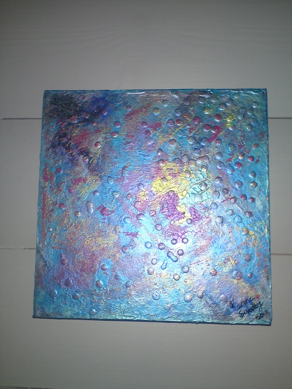 Ny pris igjen!! Orginalt akryl maleri "Lykke" - Epla