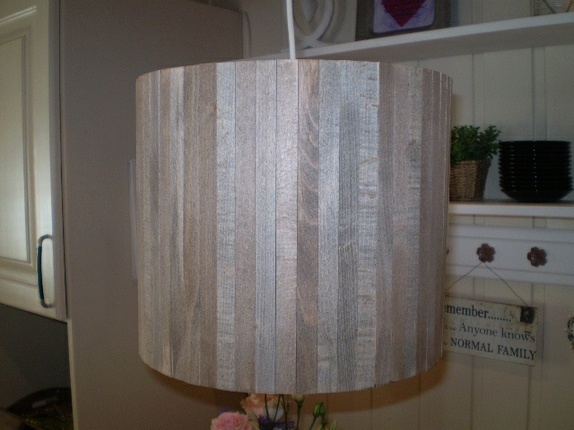 Drivved taklampe homemade - Epla