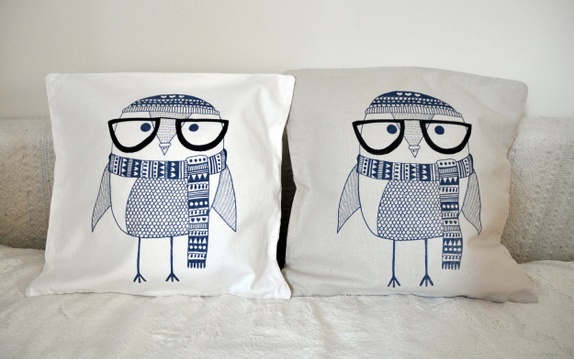 50% SALG! Putetrekk med ugle - hvit - Epla