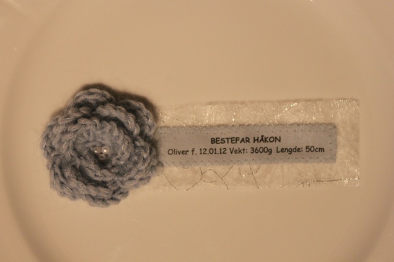 Bordkort i lyseblått - RESERVERT TIL JELENA - Epla