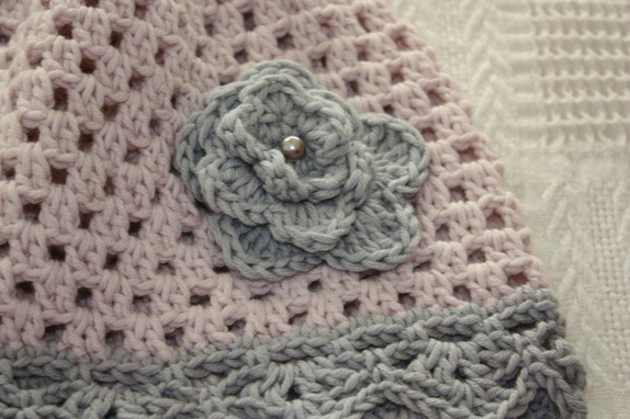 Heklet lue m/blomst - Epla