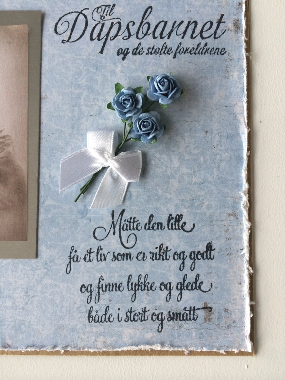 Dåpskort til gutt. - Epla