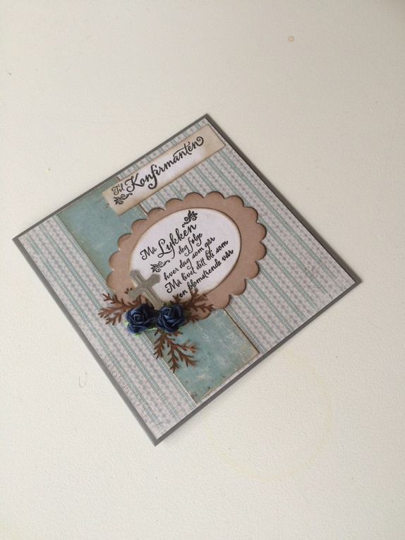 Konfirmasjonskort med tekst. - Epla