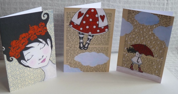 Sett med 3 doble kort - Epla