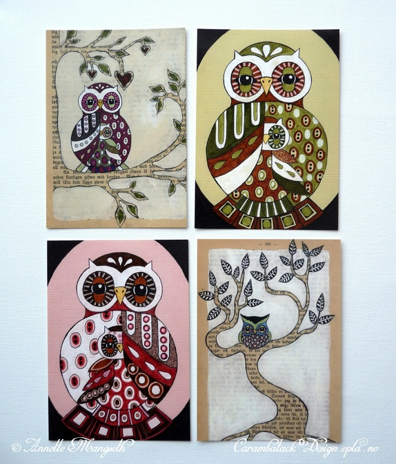 Postkort - Ugler - Epla