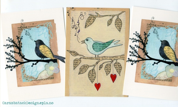 Postkort sett - Fugler - Epla