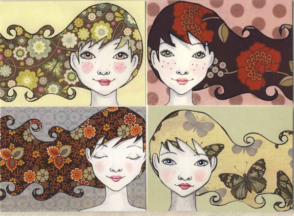 Postkort sett - Jenter - Epla