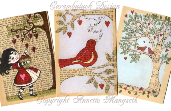 Postkort - Sett med 3 kort - Epla