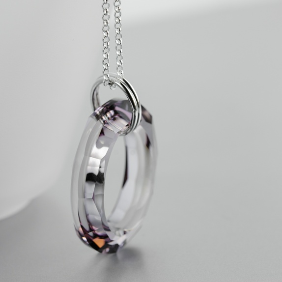 SALG 70%! Stor oval krystall - anheng - Epla