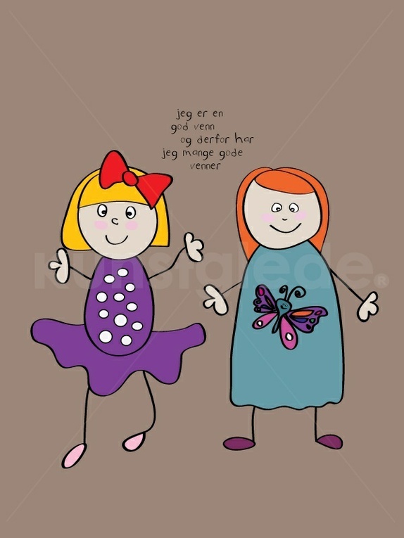 A4 - "Jeg er en god venn og derfor har jeg mange gode venner" - jenter - Epla