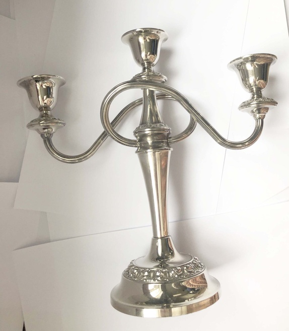 Lysestake i sølvplett - Epla