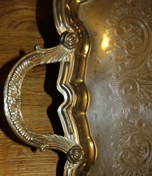 Fat/brett i sølvplett - Epla