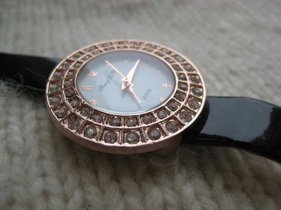 Klokke, sort/roségull - Epla