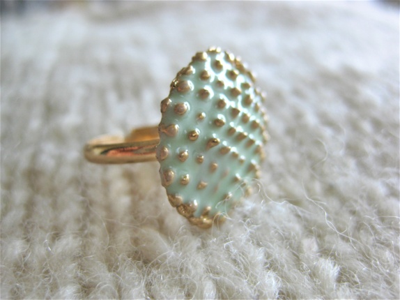 "Mint green" retro ring - Epla