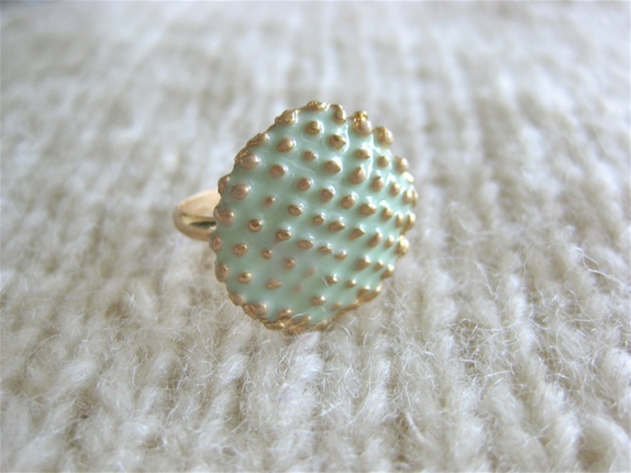 "Mint green" retro ring - Epla