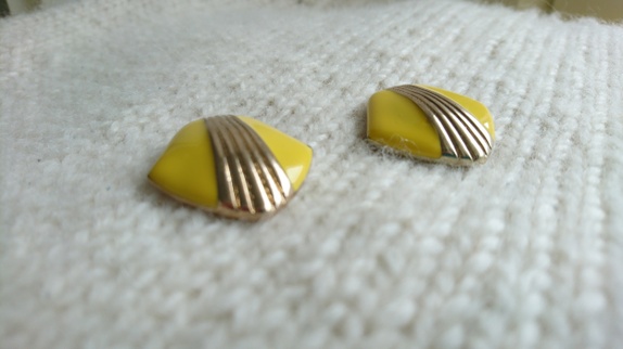 Retro øredobber, gule - Epla