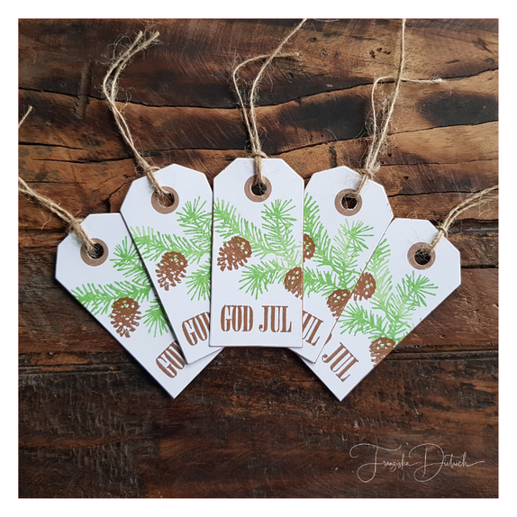 Gavelapper "Kvist med kongler" - Epla