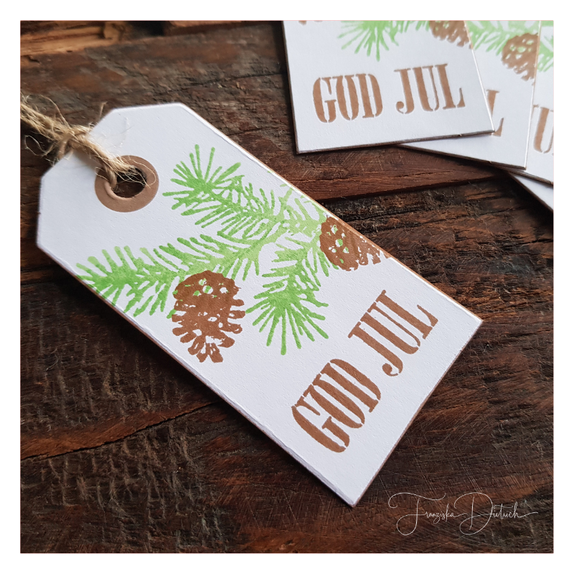 Gavelapper "Kvist med kongler" - Epla