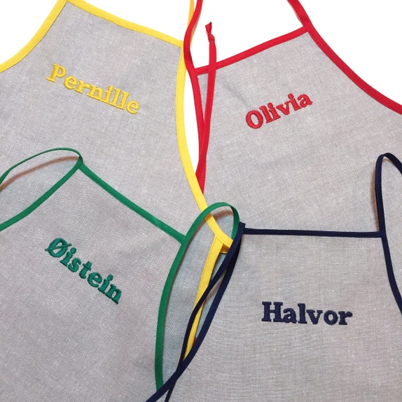 Barneforkle med navn, blått - Epla