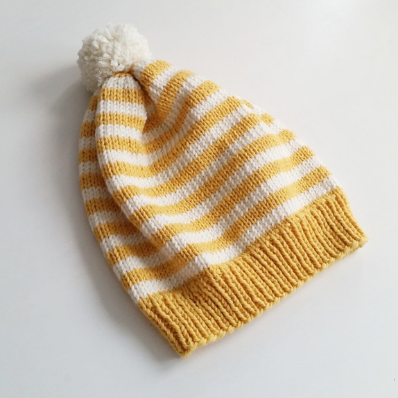 SALG! Strikket lue, str. 4-6 år - Epla