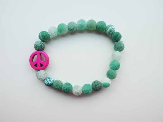 Armbånd med mintgrønne perler - Epla