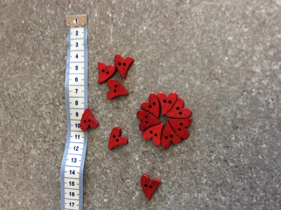 *Hjerteknapper i tre - Epla