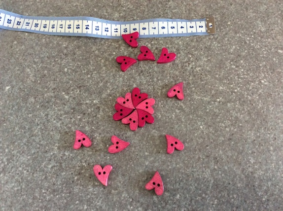 *Hjerteknapper i tre - Epla