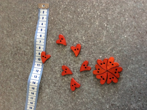 *Hjerteknapper i tre - Epla