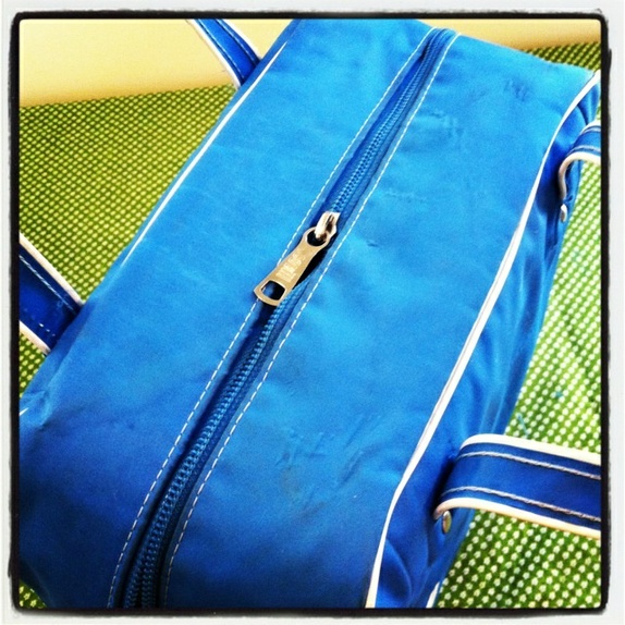 Unik original 60-talls vintage SAS veske / bag i blått! - Epla