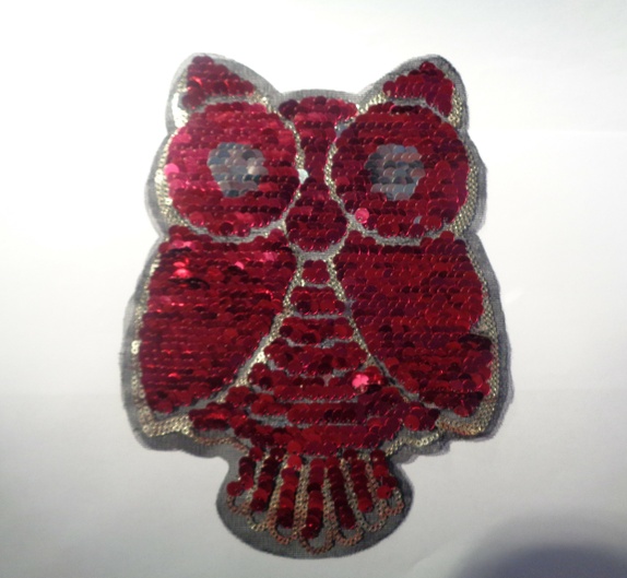 10 kr SALG Stor Ugle med paljetter, som du kan endre farge på. Symerke - Epla