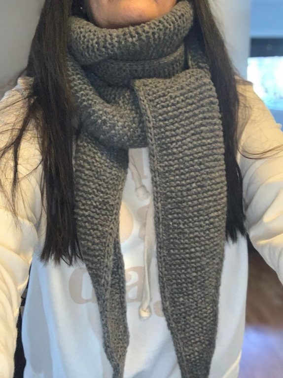 Rillestrikket skjerf - koksgrått - Epla