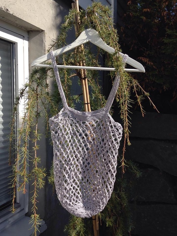 BESTILLINGSVARE - Heklet handlenett- spar naturen for plast - lysgrå - Epla