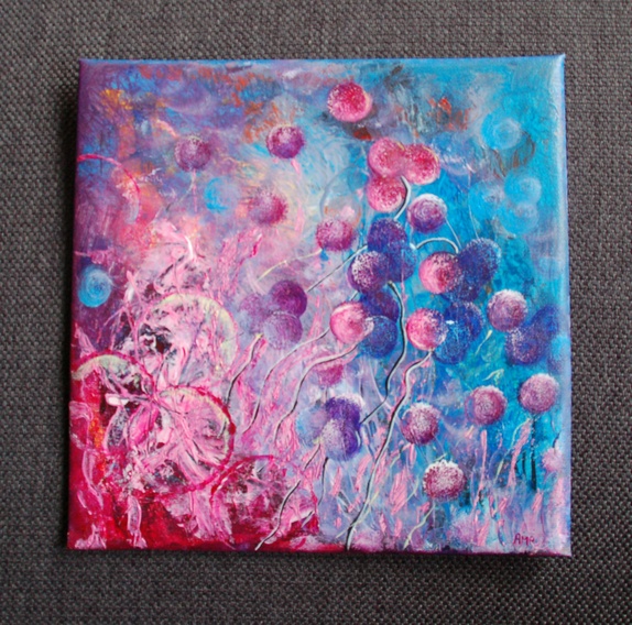 Akrylmaleri "Purple Spring" - Epla