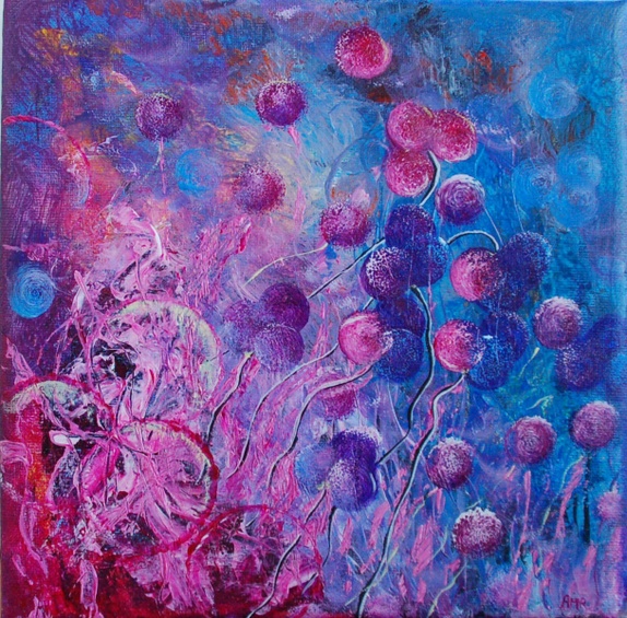 Akrylmaleri "Purple Spring" - Epla