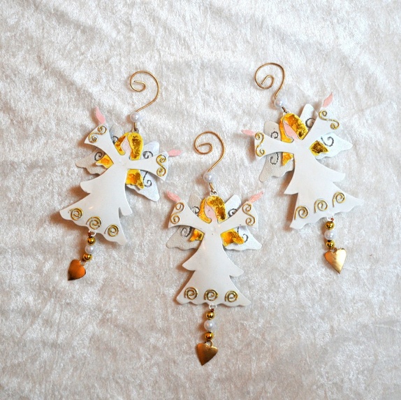 Tilbud!!Julepynt. 3 engler i resirkulert metall- kjøp fere og spar : ) - Epla