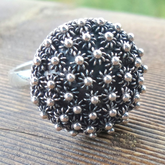 Stor,str, Regulerbar ring i oksidert sølv - Epla