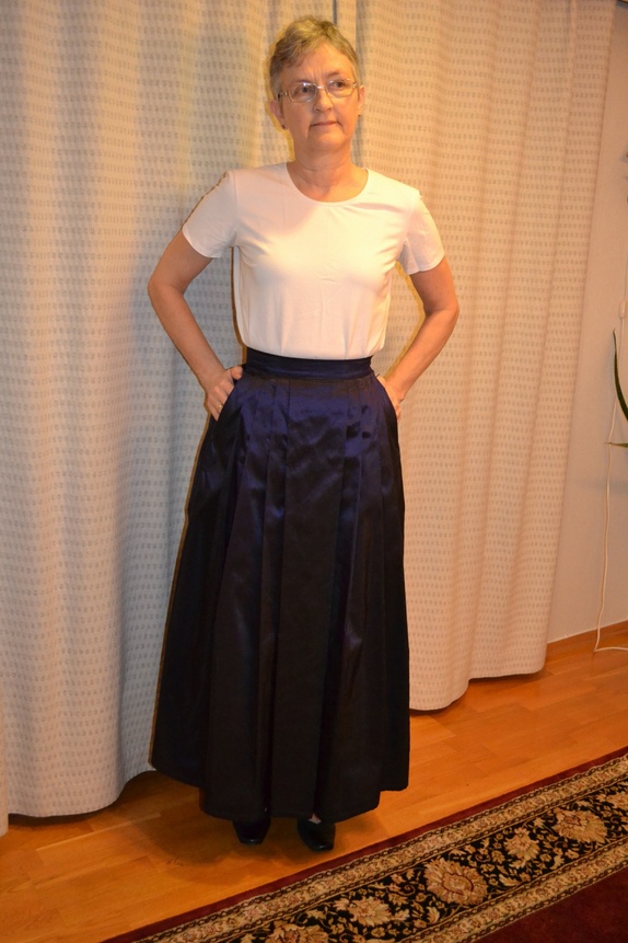 Fiolett Oleanaskjørt i ren silke - Epla