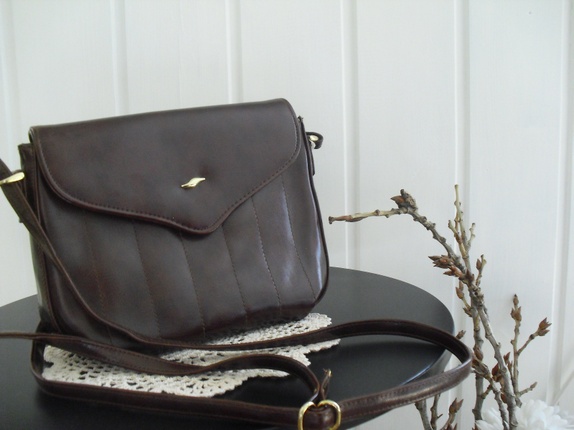 Retro- veske mørk brun - Epla