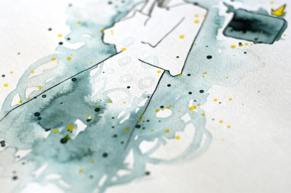 "Meh" - Original akvarell - Epla